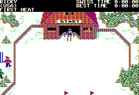 Screenshot of World Games (Apple II, 1986) - MobyGames