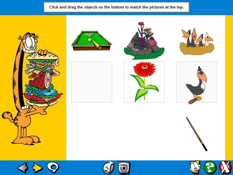 Screenshot of Garfield's It's All About Thinking Skills (Windows, 2005 ...