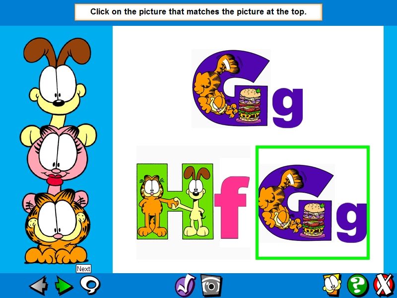 Screenshot of Garfield's It's All About Thinking Skills (Windows, 2005 ...