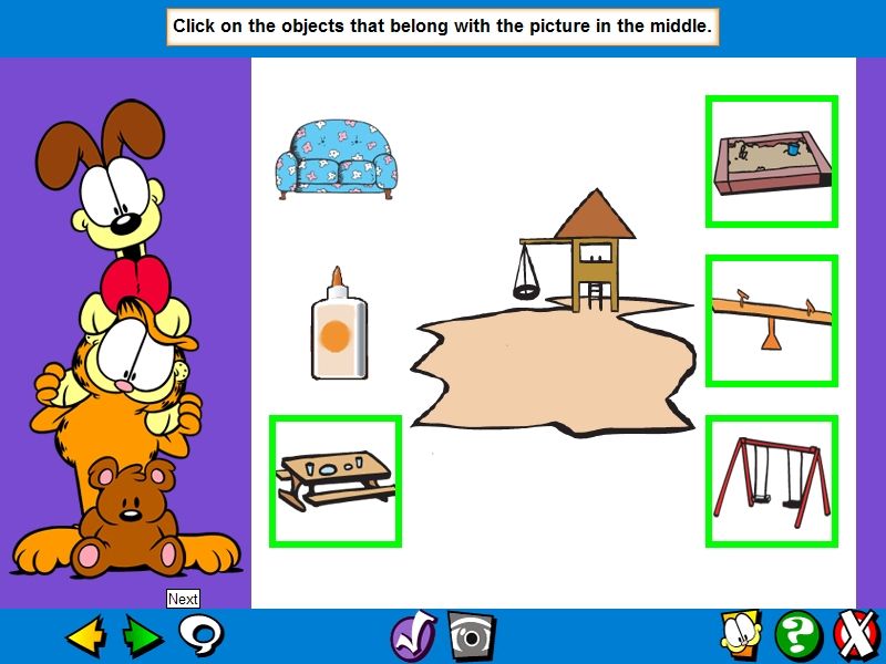 Screenshot of Garfield's It's All About Thinking Skills (Windows, 2005 ...