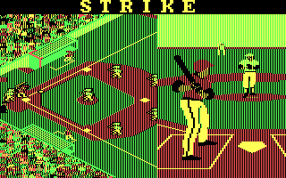 Screenshot of Championship Baseball (DOS, 1986) - MobyGames