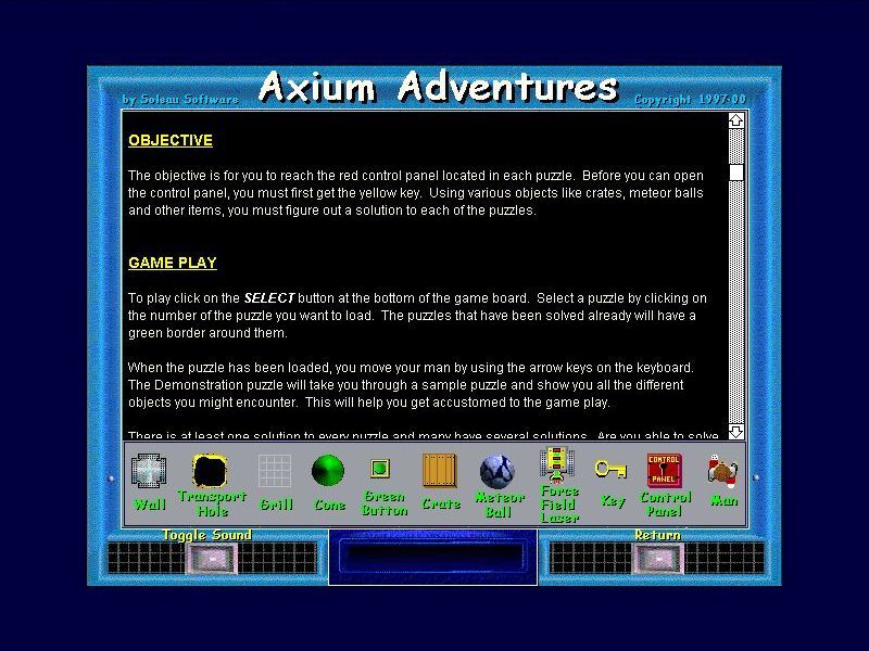 Screenshot of Axium Adventures (Windows 3.x, 1997) - MobyGames