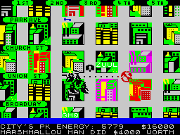 Screenshot of Ghostbusters (ZX Spectrum, 1984) - MobyGames