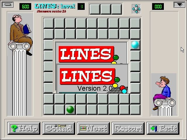 Screenshot of Lines (Windows 3.x, 1995) - MobyGames