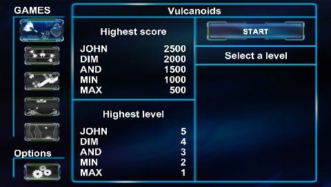 Screenshot of Arcade Essentials Evolution (PSP, 2011) - MobyGames