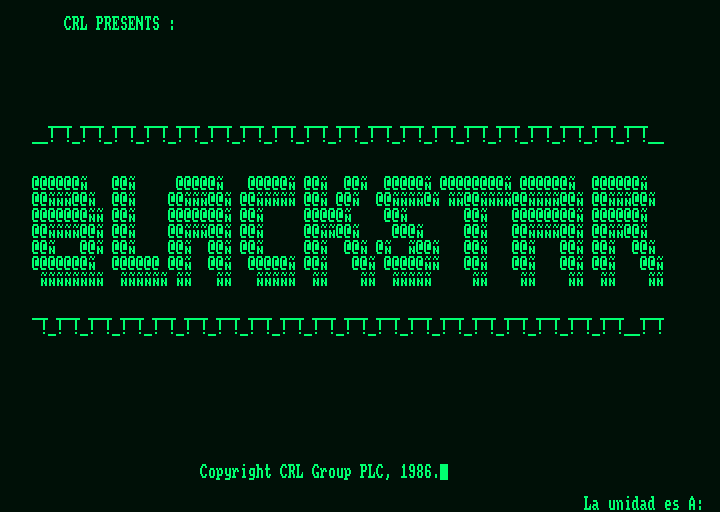 Screenshot of Castle Blackstar (Amstrad PCW, 1983) - MobyGames