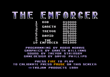Screenshot of The Enforcer (Amstrad CPC, 1990) - MobyGames