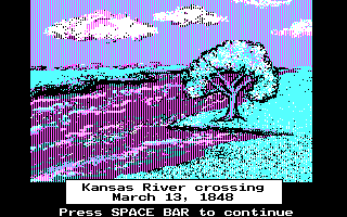 Screenshot of The Oregon Trail (DOS, 1985) - MobyGames