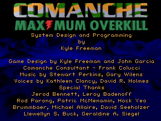 Screenshot of Comanche: Maximum Overkill (DOS, 1992) - MobyGames