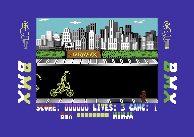 Screenshot of BMX Ninja (Commodore 64, 1988) - MobyGames