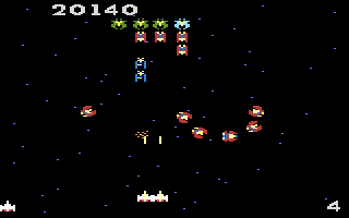 Screenshot of Galaga (Atari 7800, 1981) - MobyGames