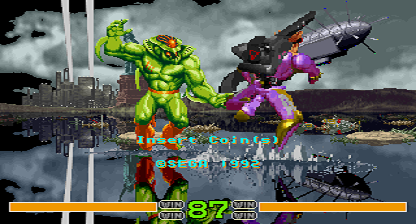 Screenshot of Dark Edge (Arcade, 1993) - MobyGames