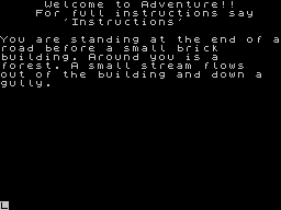 Screenshot of Adventure 1 (ZX Spectrum, 1982) - MobyGames