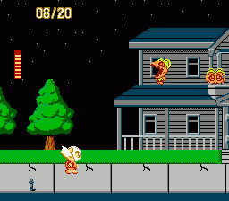 Screenshot of Splatterhouse: Wanpaku Graffiti (NES, 1989) - MobyGames