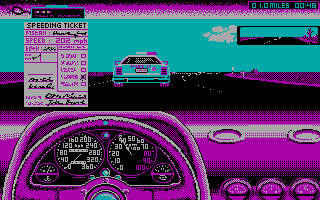 Screenshot of The Duel: Test Drive II (DOS, 1989) - MobyGames