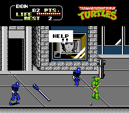 Screenshot of Teenage Mutant Ninja Turtles (NES, 1989) - MobyGames