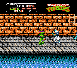 Screenshot of Teenage Mutant Ninja Turtles (NES, 1989) - MobyGames