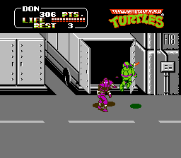 Screenshot of Teenage Mutant Ninja Turtles (NES, 1989) - MobyGames