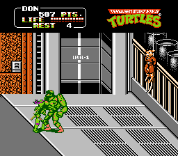 Screenshot of Teenage Mutant Ninja Turtles (NES, 1989) - MobyGames