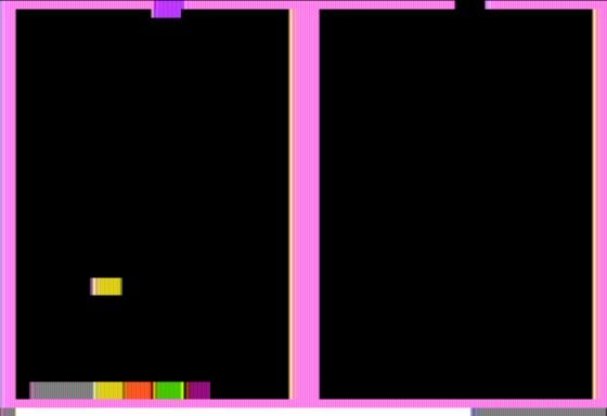 Screenshot of Drop Block (Apple II, 2018) - MobyGames
