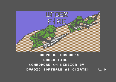 Screenshot of Under Fire! (Commodore 64, 1985) - MobyGames