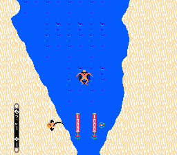 Screenshot of Toobin' (NES, 1988) - MobyGames