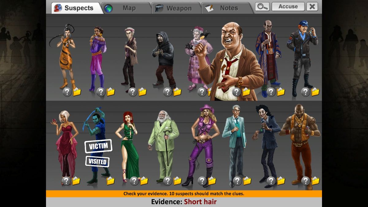 Screenshot of Unlikely Suspects (Windows, 2010) - MobyGames