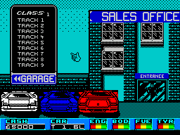 Screenshot of Super Cars (ZX Spectrum, 1990) - MobyGames