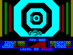 Screenshot of S.T.U.N. Runner (ZX Spectrum, 1989) - MobyGames
