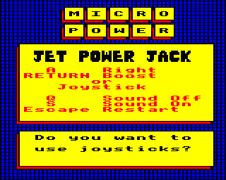 Screenshot of Jet Power Jack (Electron, 1984) - MobyGames