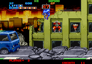 Screenshot of Eight Man (Neo Geo, 1991) - MobyGames