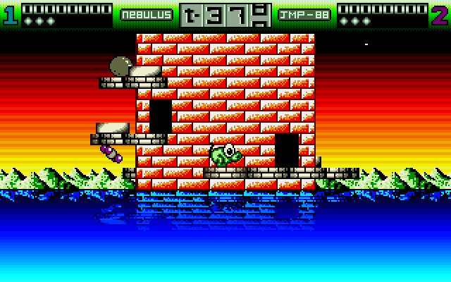 Screenshot of Tower Toppler (Amiga, 1987) - MobyGames