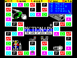Screenshot of Pictionary: The Game of Quick Draw (ZX Spectrum, 1989 ...