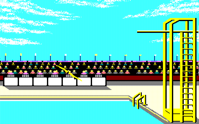 Screenshot of Summer Games (PC-88, 1984) - MobyGames