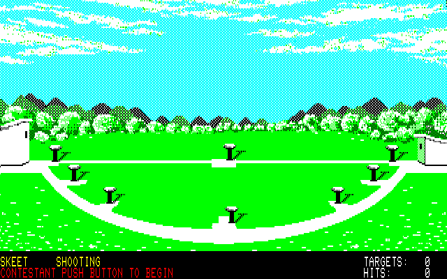Screenshot of Summer Games (PC-88, 1984) - MobyGames