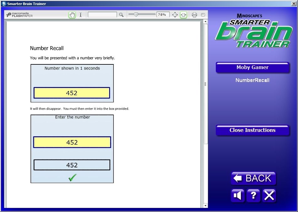 Screenshot of Smarter Brain Trainer (Windows, 2009) - MobyGames