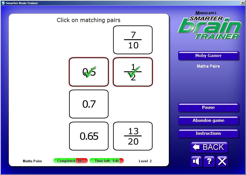 Screenshot of Smarter Brain Trainer (Windows, 2009) - MobyGames