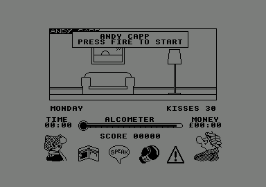 Screenshot of Andy Capp (Amstrad CPC, 1987) - MobyGames