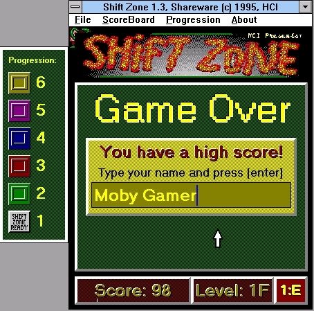 Screenshot of Shift Zone (Windows 3.x, 1995) - MobyGames