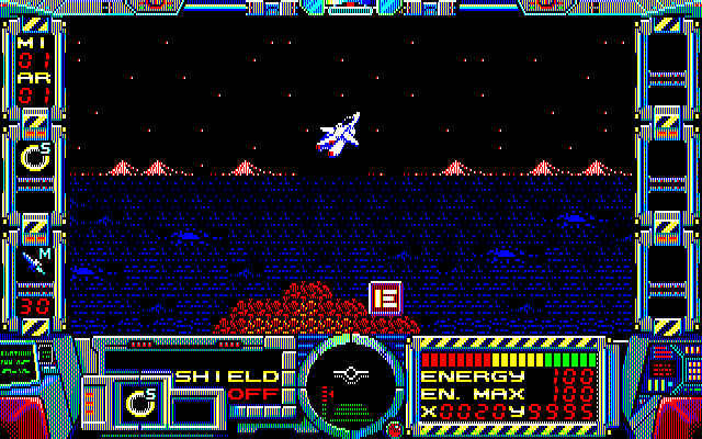 Screenshot of Fire Hawk: Thexder - The Second Contact (PC-88, 1989 ...