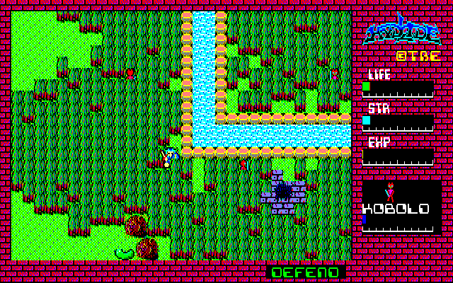 Screenshot of Hydlide (PC-88, 1984) - MobyGames