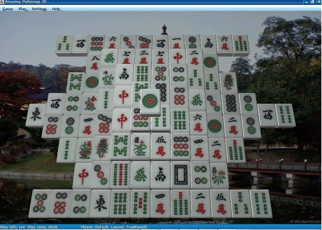 Screenshot of Amazing Mah Jongg 3D (Windows, 2004) - MobyGames