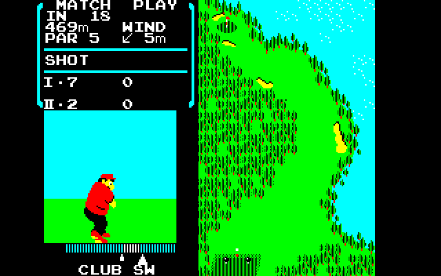 Screenshot of Golf (PC-88, 1984) - MobyGames