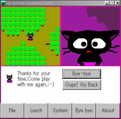 Screenshot of Jiji and the Mysterious Forest: Chapter 2 (Windows 3.x ...