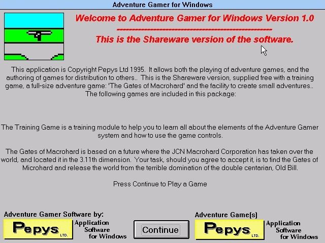 Screenshot of Adventure Gamer for Windows (Windows 3.x, 1995) - MobyGames