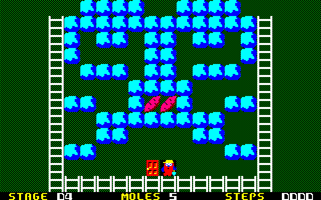 Screenshot of Mole Mole (PC-88, 1985) - MobyGames