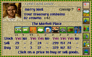 Screenshot of Lords of the Realm (DOS, 1994) - MobyGames