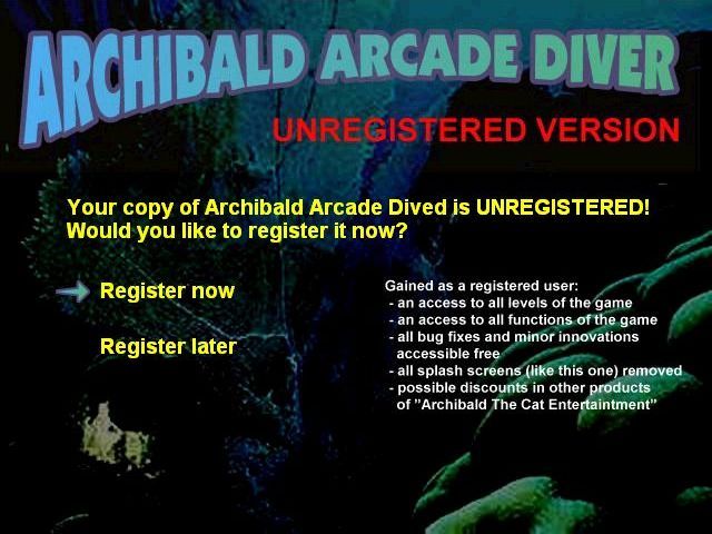 Screenshot of Archibald Arcade Diver (Windows, 2002) - MobyGames
