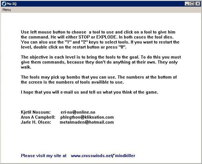 Screenshot of No IQ (Windows, 1999) - MobyGames