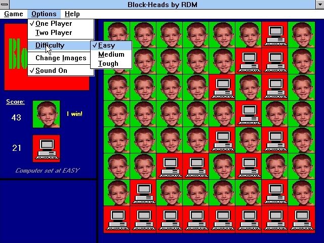 Screenshot of Block-Heads (Windows 3.x, 1995) - MobyGames